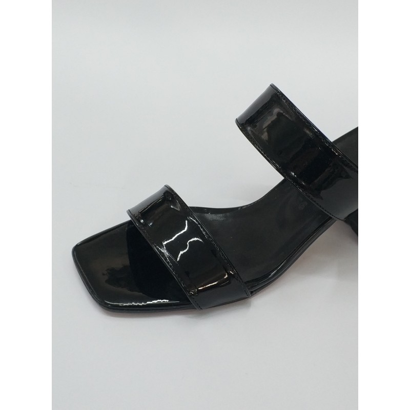 Ecem bantlı rugan terlik siyah